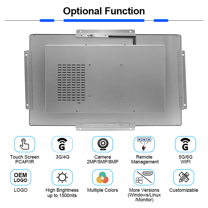 15" Dvi Vga Hdmi Input Open Frame Tft Lcd Monitor
